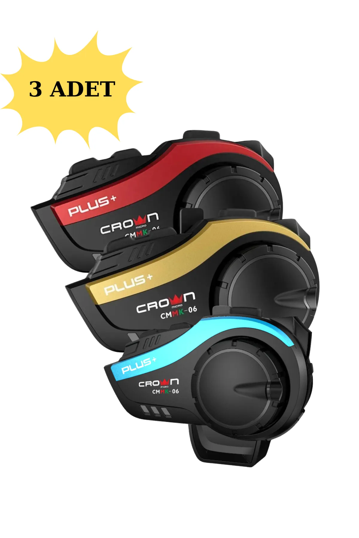 CROWN MICRO cmmk-02 Motosiklet Kask Bluetooth interkom Seti